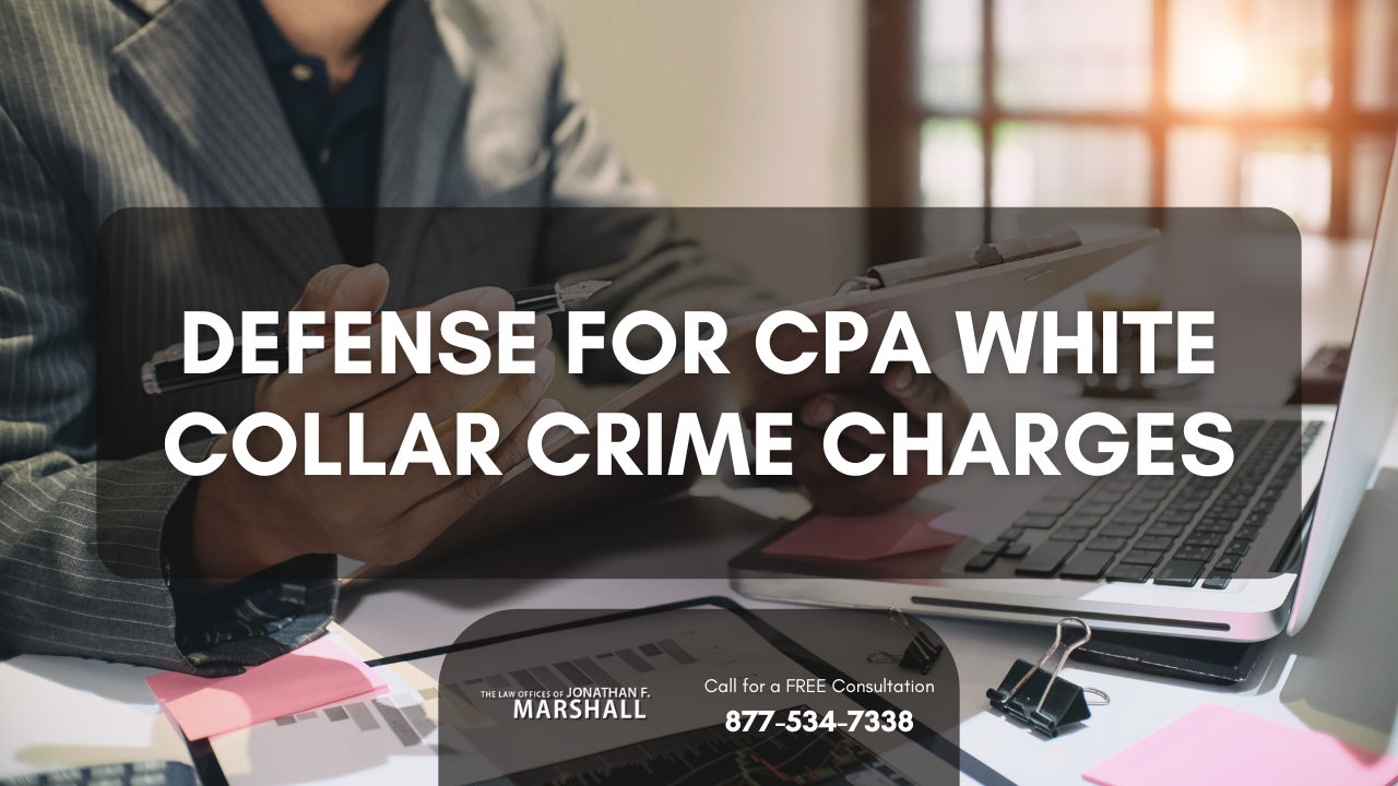 Defense for CPA White Collar Crime Charges in New Jersey
